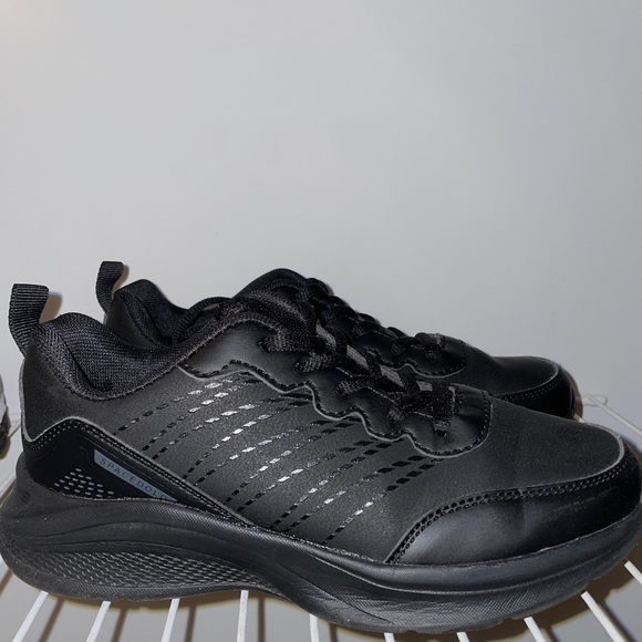 Shoes | Generic Black Leather Tennis Shoes Size Eur 37 | Poshmark